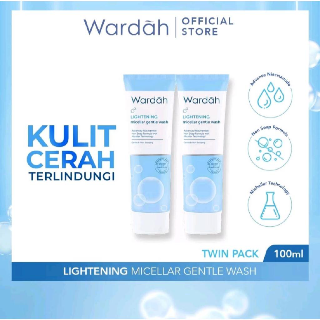 Jual Wardah Lightening Micellar Gentle Wash 100 ml Twinpack - Facial ...