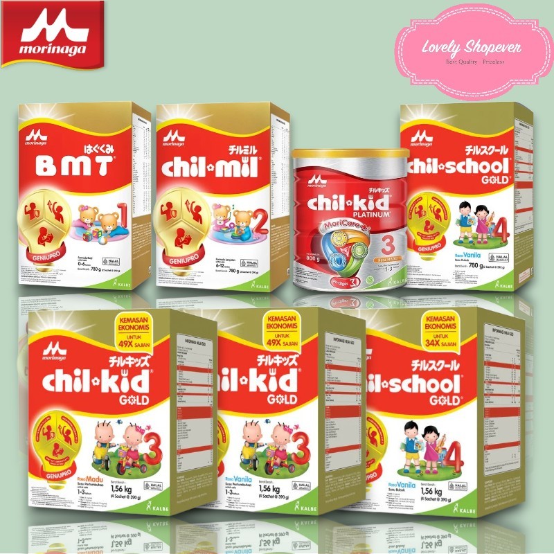 Jual Morinaga BMT 1 & Chil-Mil 2 Gold Geniupro Formula Bayi Usia 0-6 ...