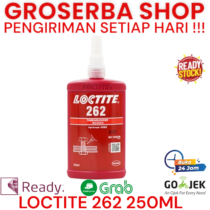 Jual LOCTITE 262 250ML ORIGINAL - LEM BAUT LOCTITE 262 250 ML | Shopee ...
