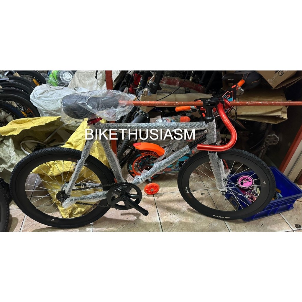 Jual Sepeda Balap Minivelo Fixie Ukuran 20 Inch Frame Besi Non Speed ...