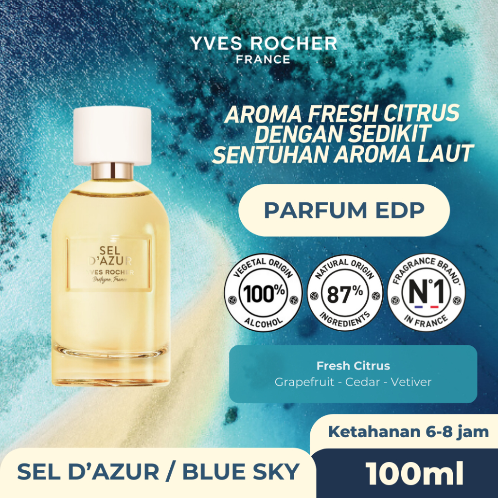 Jual Yves Rocher - Pleines Nature - Sel D'Azur EDP 100 ml | Parfum EDP ...