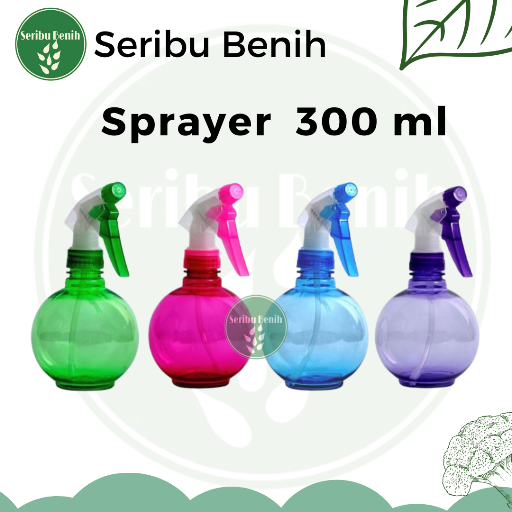 Jual Botol Spray BULAT 300ML Bening Tutup Trigger Kispray - Sprayer ...