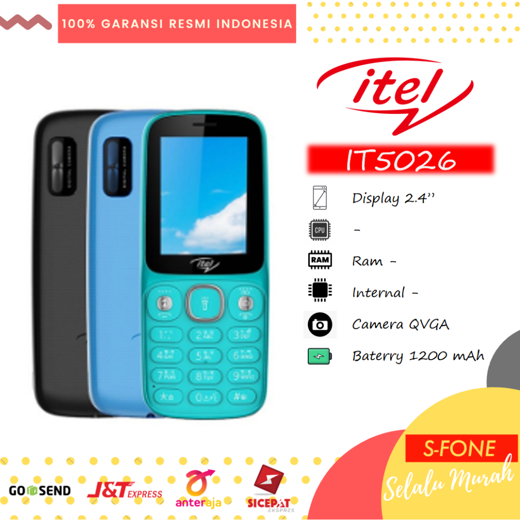 Jual ITEL IT5026 IT-5026 / Dizo Star 500 HP Candy Bar Tulalit Garansi ...