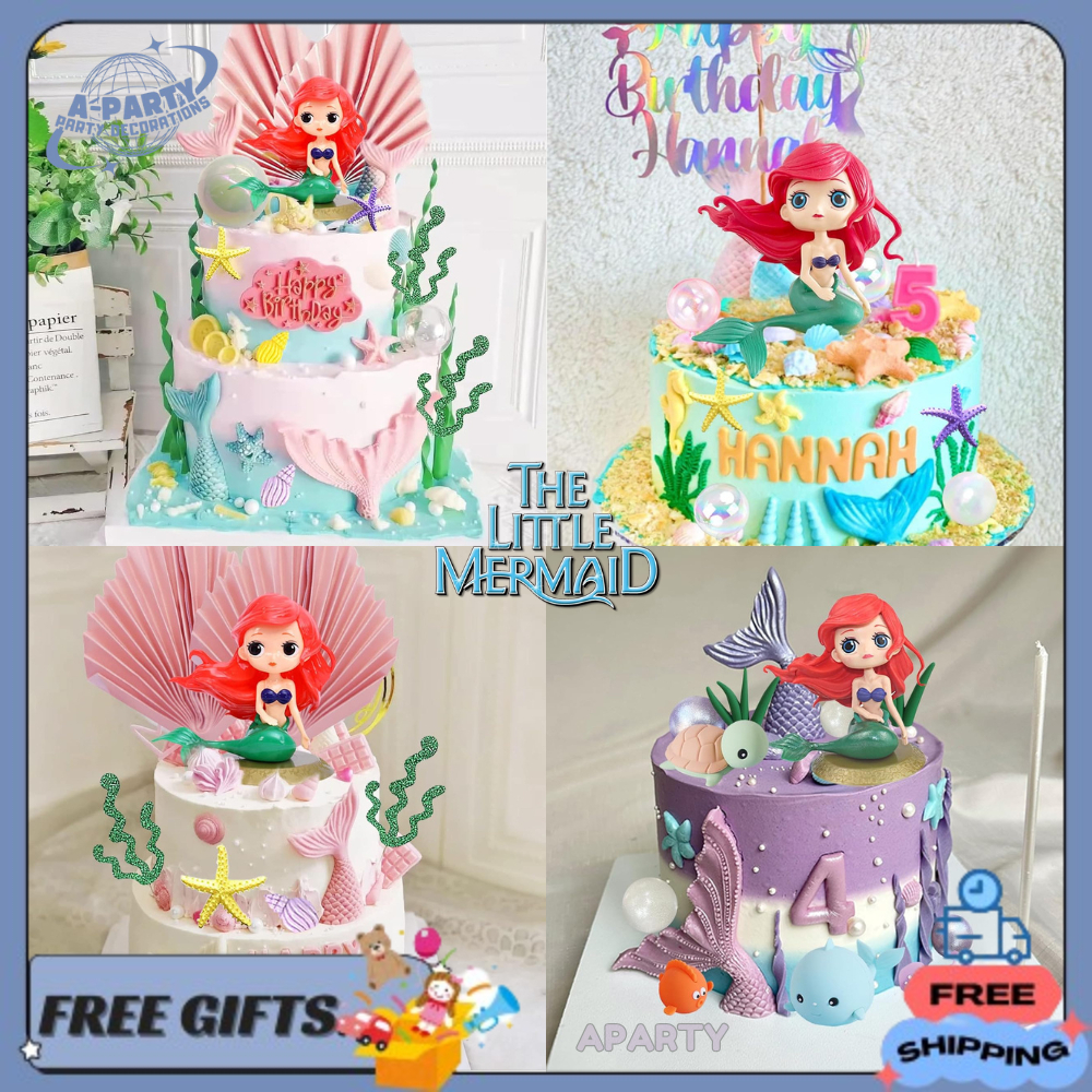 Jual Cake Topper Ariel Mermaid Putri Duyung / Hiasan Kue Miniatur ...