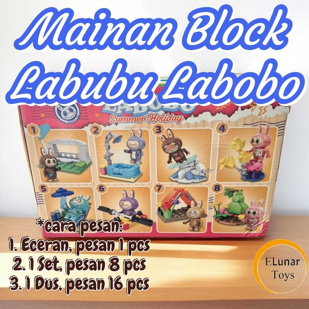 Jual Mainan Block Labubu Labobo MMinion Pajangan Figure Hadiah Ulang ...