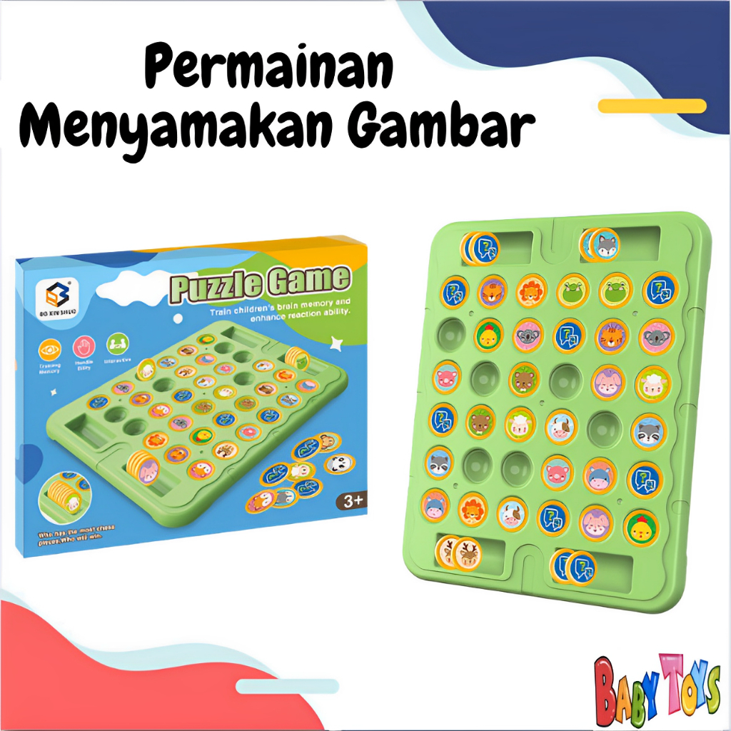 Jual BabyToys Mainan Puzzle Anak Edukasi Papan Game Flip Chess Edukatif ...