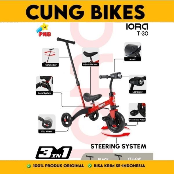 Jual Push Bike Roda Keseimbangan IORA AVIATOR 3 IN 1 TIPE 7905 | Shopee ...