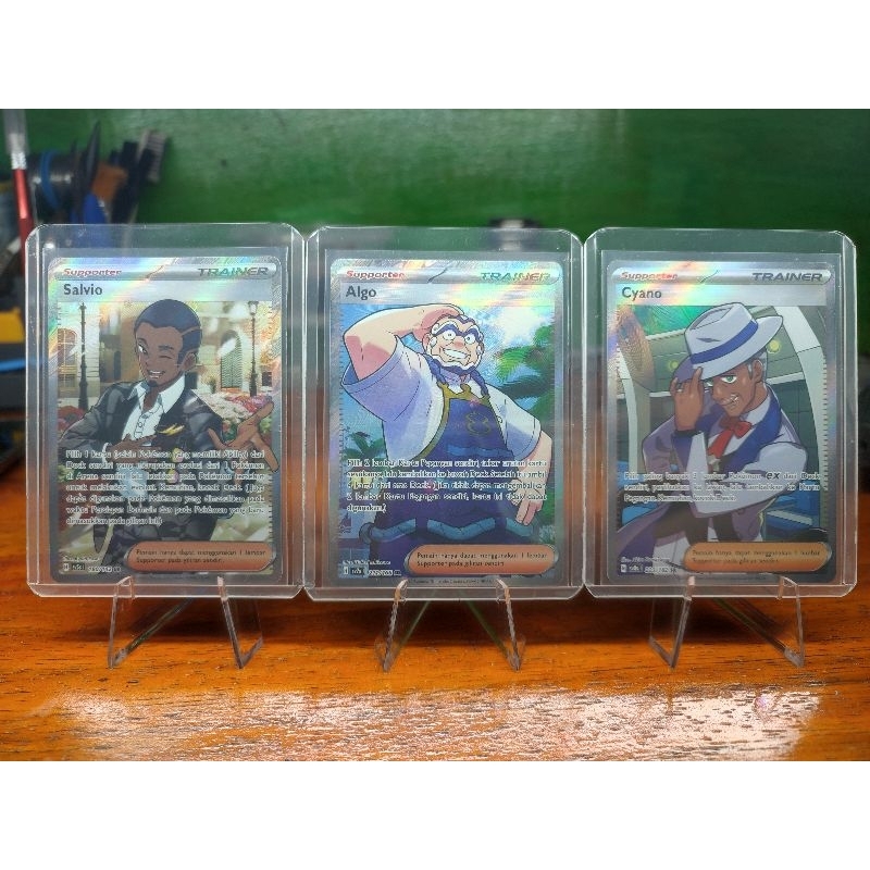 Jual Kartu Pokemon trainer Cyano,Salvio,Algo SR | Shopee Indonesia