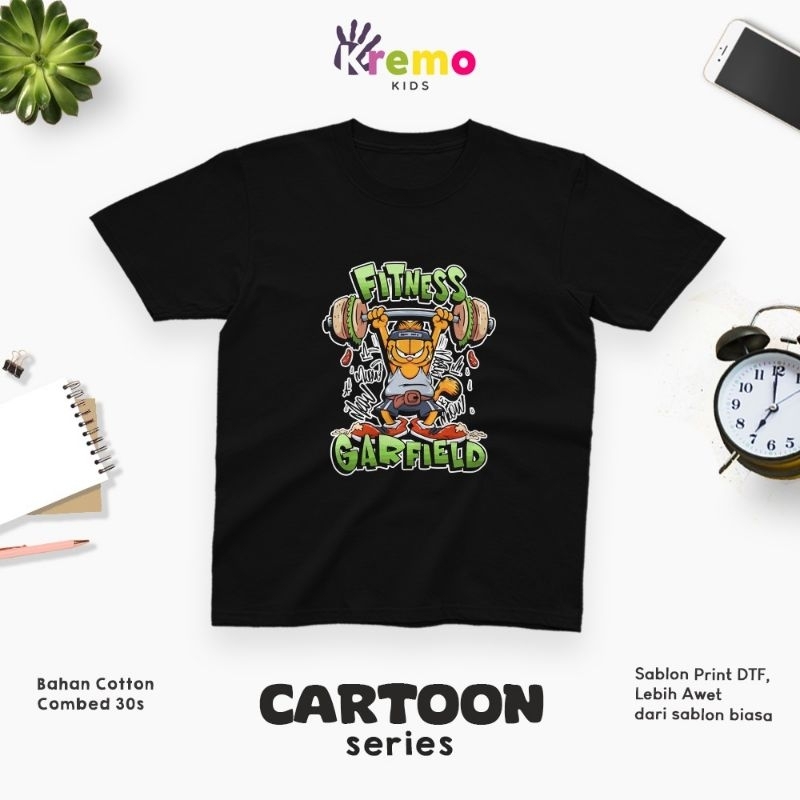 Jual Kremo Kids Baju Kaos Distro Anak Laki Laki Kartun Series Garfield ...