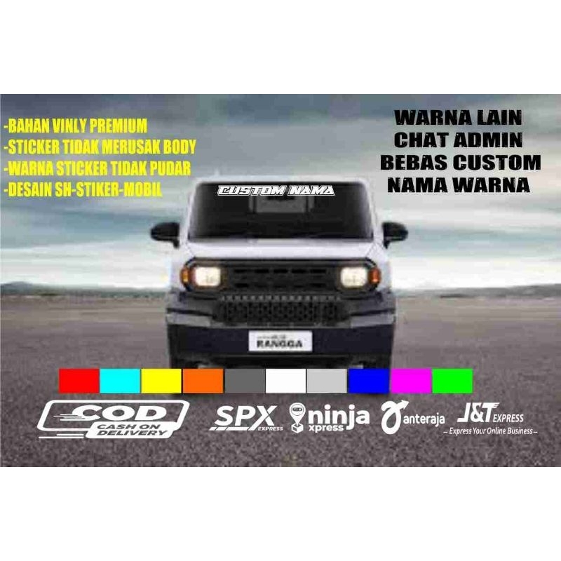Jual stiker kaca depan riques nama suka suka stiker cutting sticker car ...