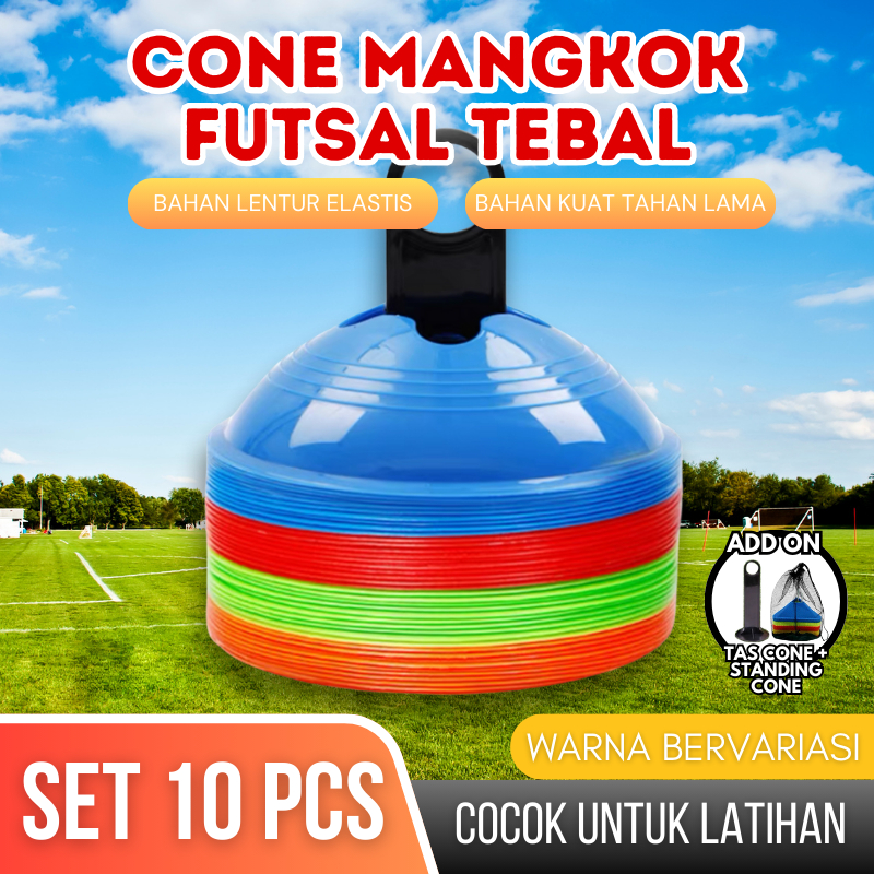 Jual [ SET 10 PCS ] Cone Mangkuk Tebal Premium Olahraga Bola Kaki ...