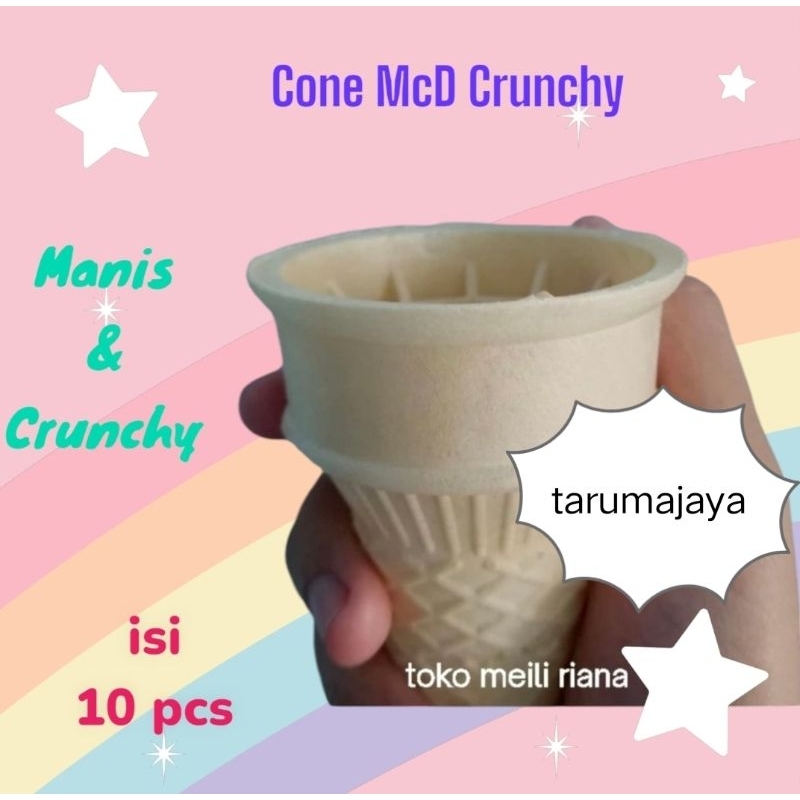Jual cup cone McD crunchy isi 10 pcs contong eskrim Kon ice cream ...