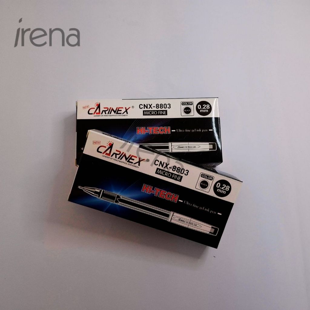 Jual CARINEX Pulpen Gel Ballpoint HI-TECH 0.28 Hitam Pak Isi 12 Pcs CNX ...