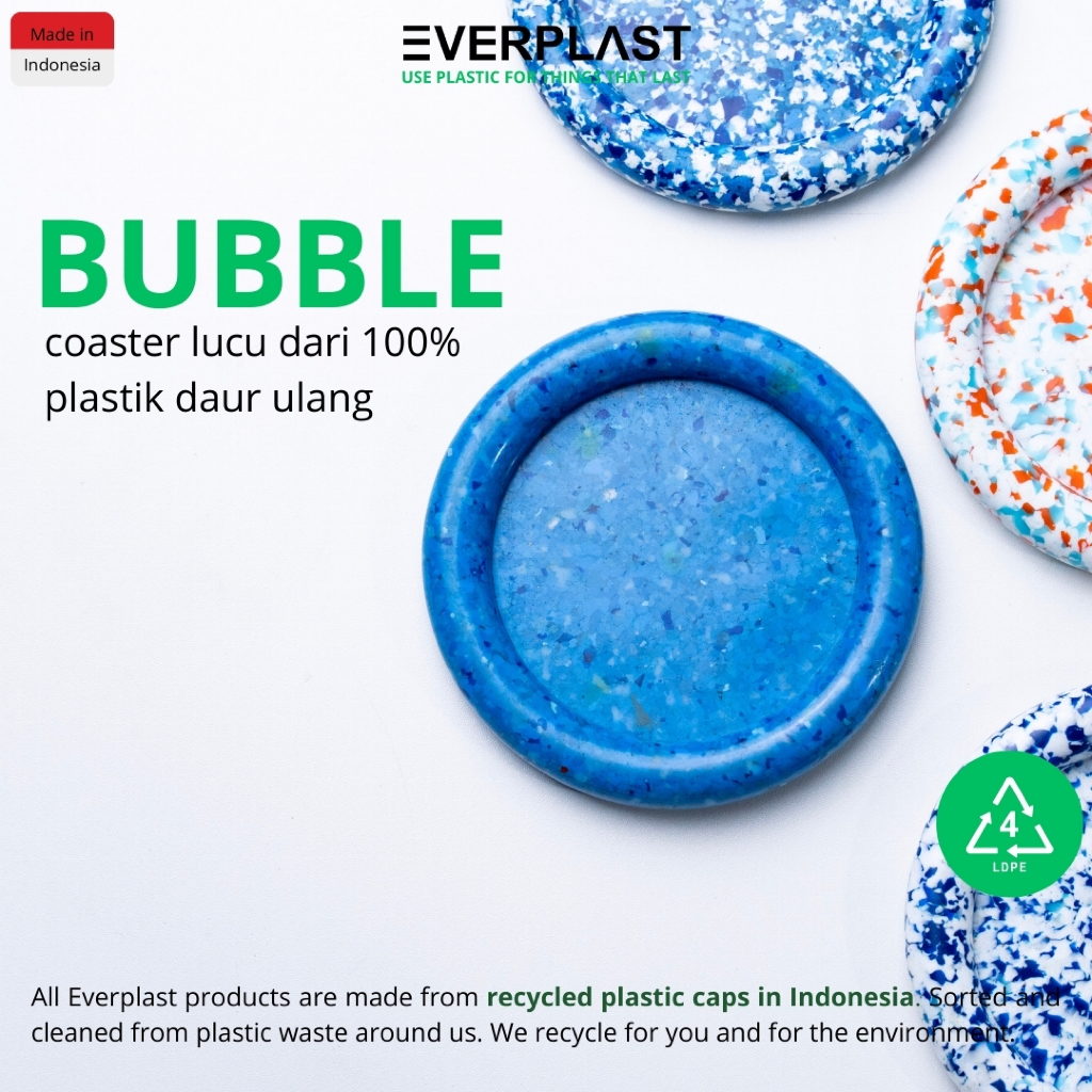 Jual Coaster Tatakan Gelas BUBBLE Everplast Recycle Plastic Daur Ulang Sustainable Eco Green ...