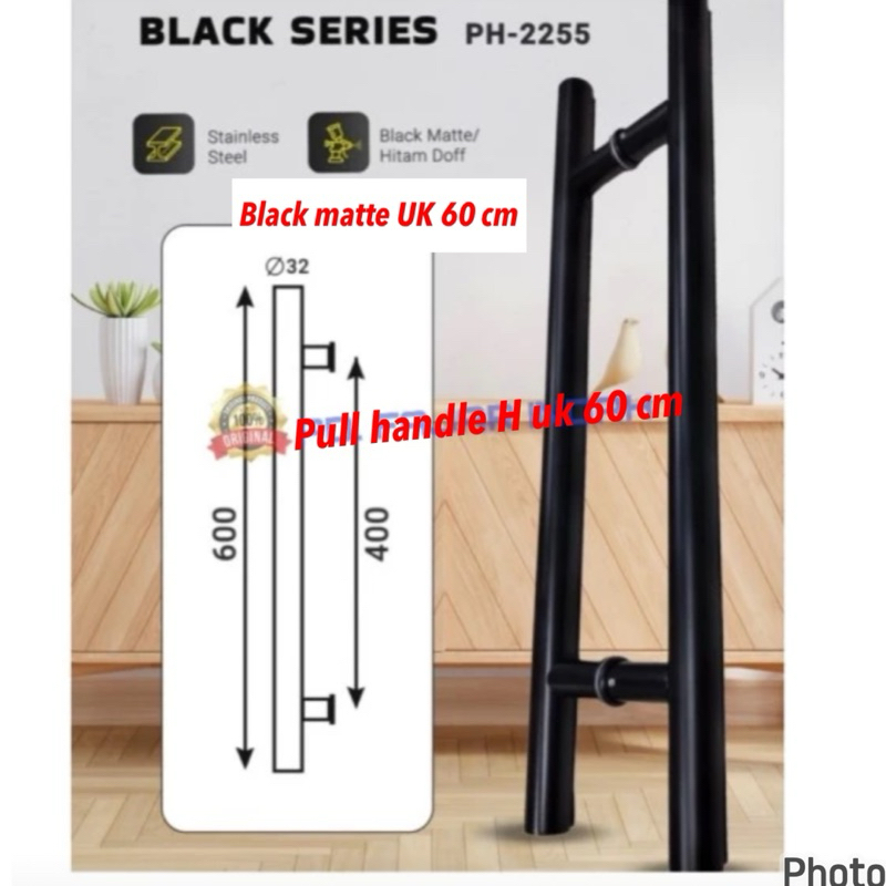 Jual Pull Handle Pintu 60 Cm Hitam Dop Gagang Pintu Kaca Pintu Kayu ...
