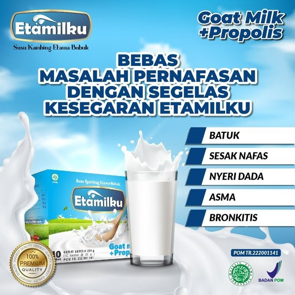 Jual 1 BOX Etamilku Susu Kambing Etawa Plus Propolis Isi 10 Sachet ...