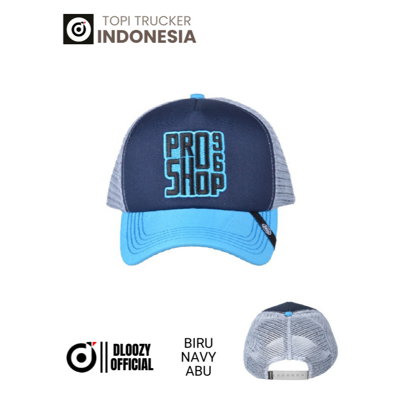 Jual Topi Distro PROSHOP Trucker Hat Jaring Original Biru Navy Abu ...