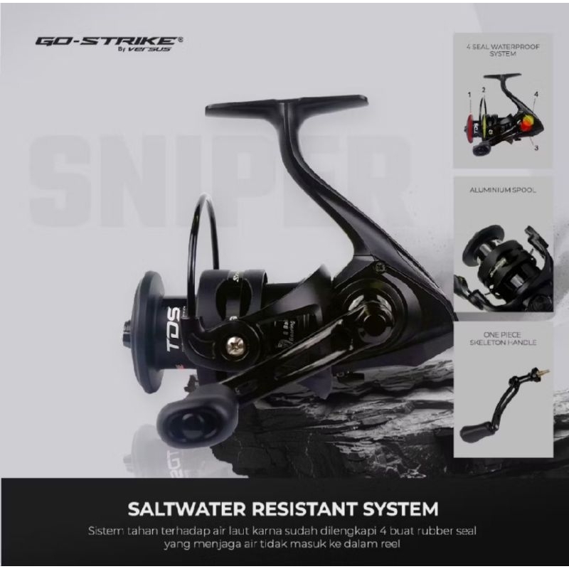 Jual REEL GO STRIKE SNIPER SW 1000-6000 POWER HANDLE | Shopee Indonesia