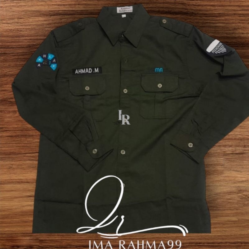 Jual kemeja akhlak pegadaian seragam kerja akhlak pegadaian custom ...