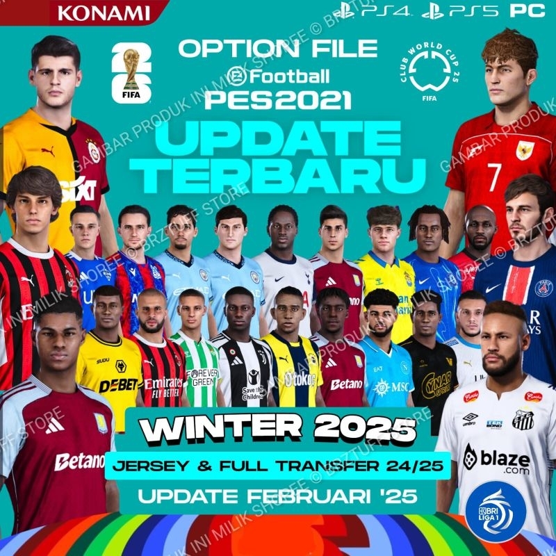 Jual Update Patch PES 2021 PS4 PS5 (Ori) PC (option file) 2025 | Shopee ...