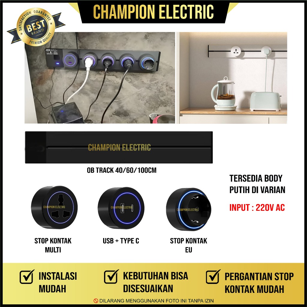 Jual Stop Kontak & Rel Colokan Socket Terminal Listrik Power Track ...