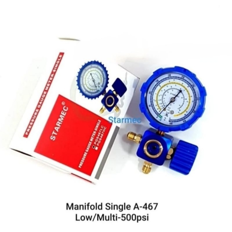Jual Manifold Single Gauge Multi Freon AC A-467 Sign Glass 500 PSI ...