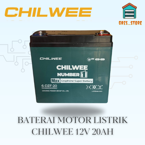 Jual Chilwee 6-DZF-20 Aki Kering Motor Listrik 12V 20Ah Battery SLA 20A | Shopee Indonesia