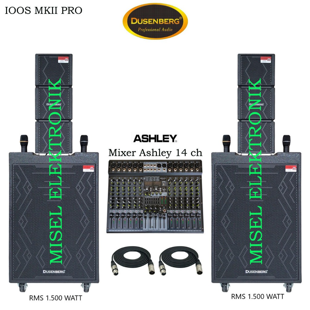 Jual Paket Sound System Speaker Portable 15 Inch Dusenberg IOOS MKII PRO Mixer Audio 14 Ch ...