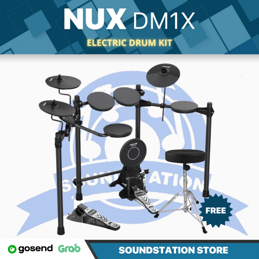Jual NUX DM1X Electric Drum Kit Digital | Elektrik Set DM-1X | Shopee Indonesia