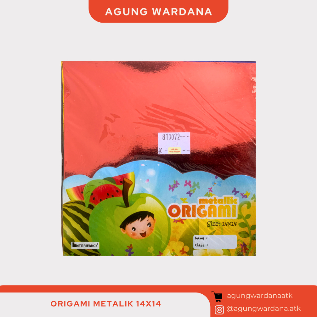 Jual INTERFANCY ORIGAMI KERTAS LIPAT MENGKILAP METALIK 14X14CM | Shopee ...