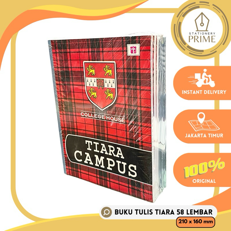 Jual Buku Tulis Tiara 58 Lembar uk kwarto PENDEK 16x21 cm (1 Pack isi ...