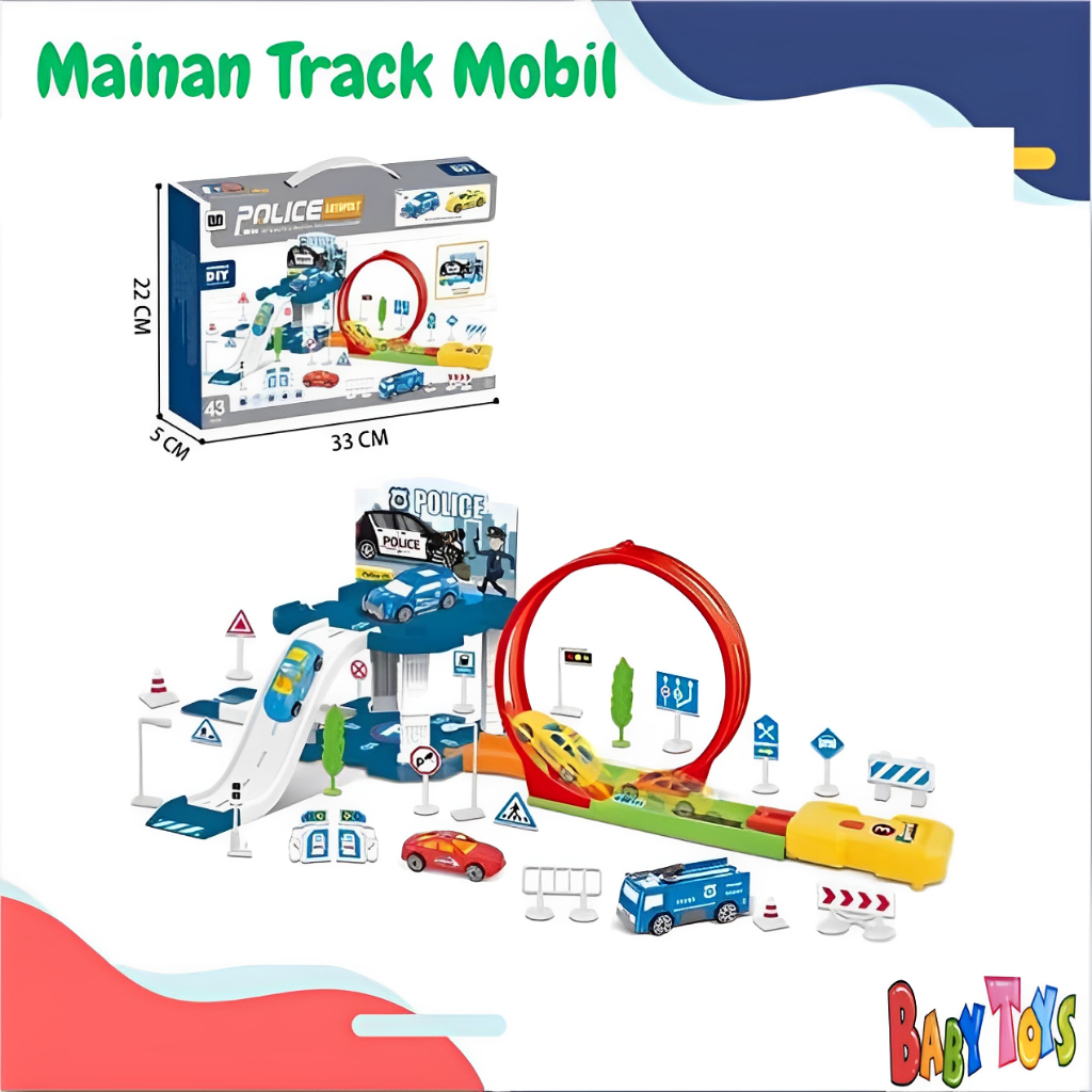 Jual BabyToys Mainan Anak Laki Laki Track Mobil Mobilan Cars Seluncuran ...
