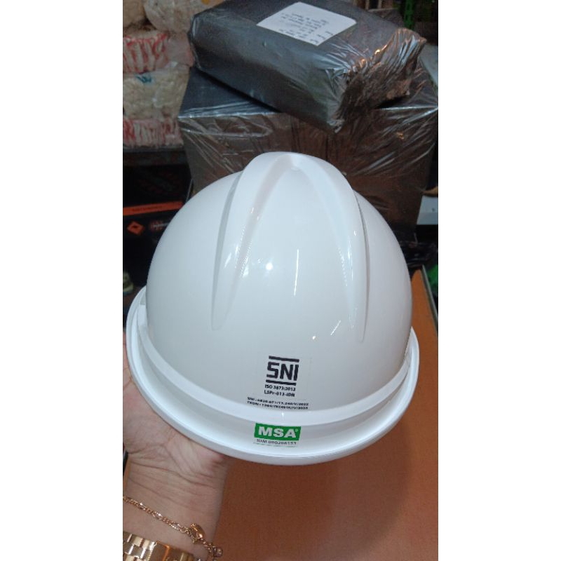Jual SAFETY HELMET / HELM KERJA SAFETY MSA VENTED LOKAL INNER FASTRACK ...