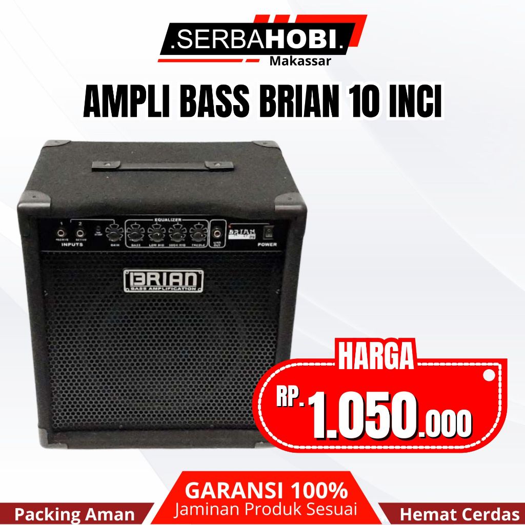 Jual Ampli Gitar Bass Brian Ukuran 10 Inci Harga Murah | Shopee Indonesia