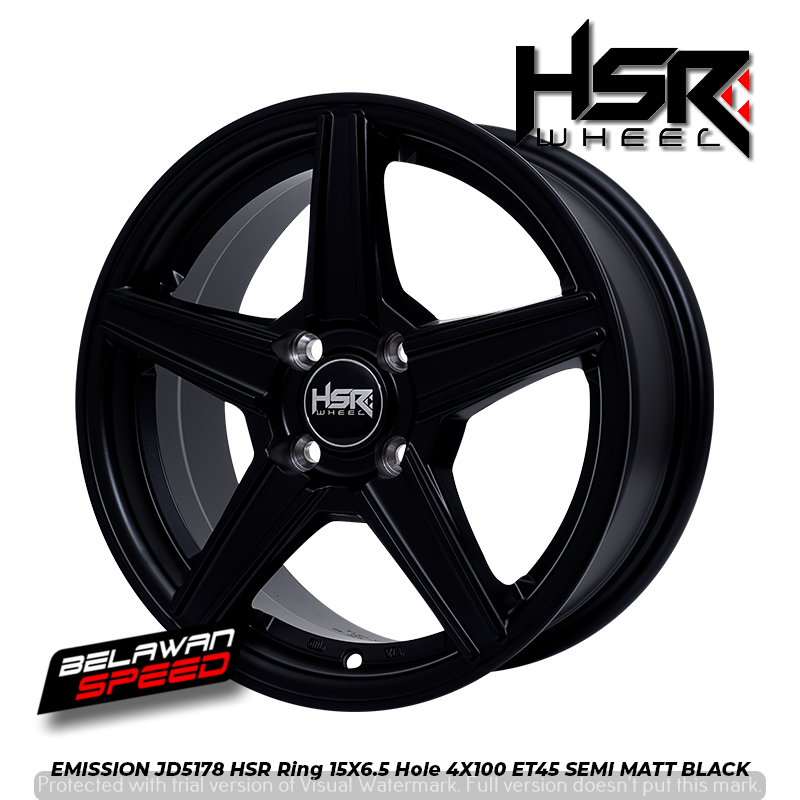 Jual VELG MOBIL RING 15 EMISSION 4X100 MATTE BLACK R15 TERBARU UNTUK ...