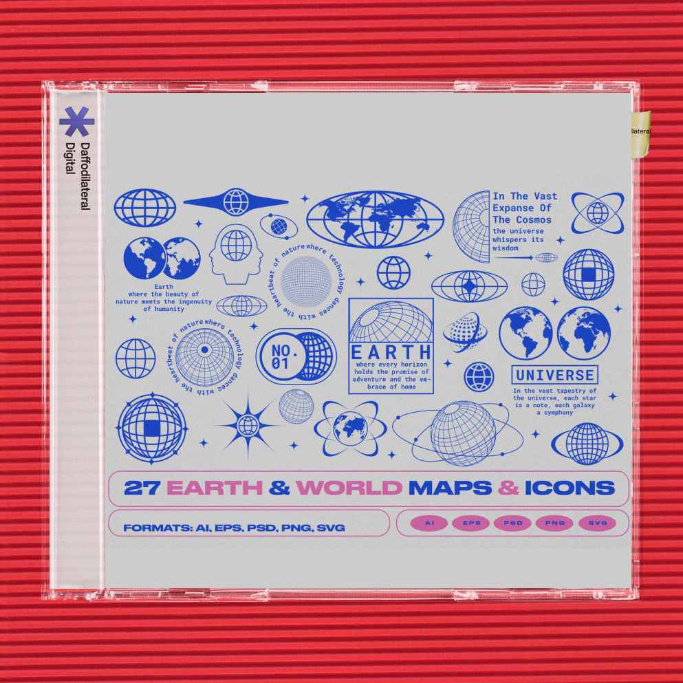 Jual 25+ Earth & World Maps & Icons Design | Asset Vector Y2K | Shopee ...