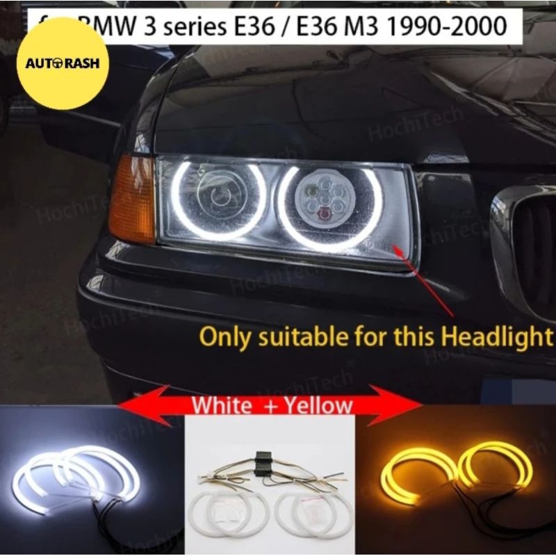 Jual BMW E36 Angel Eyes kit DRL cotton halo ring putih kuning (min 2pcs ...