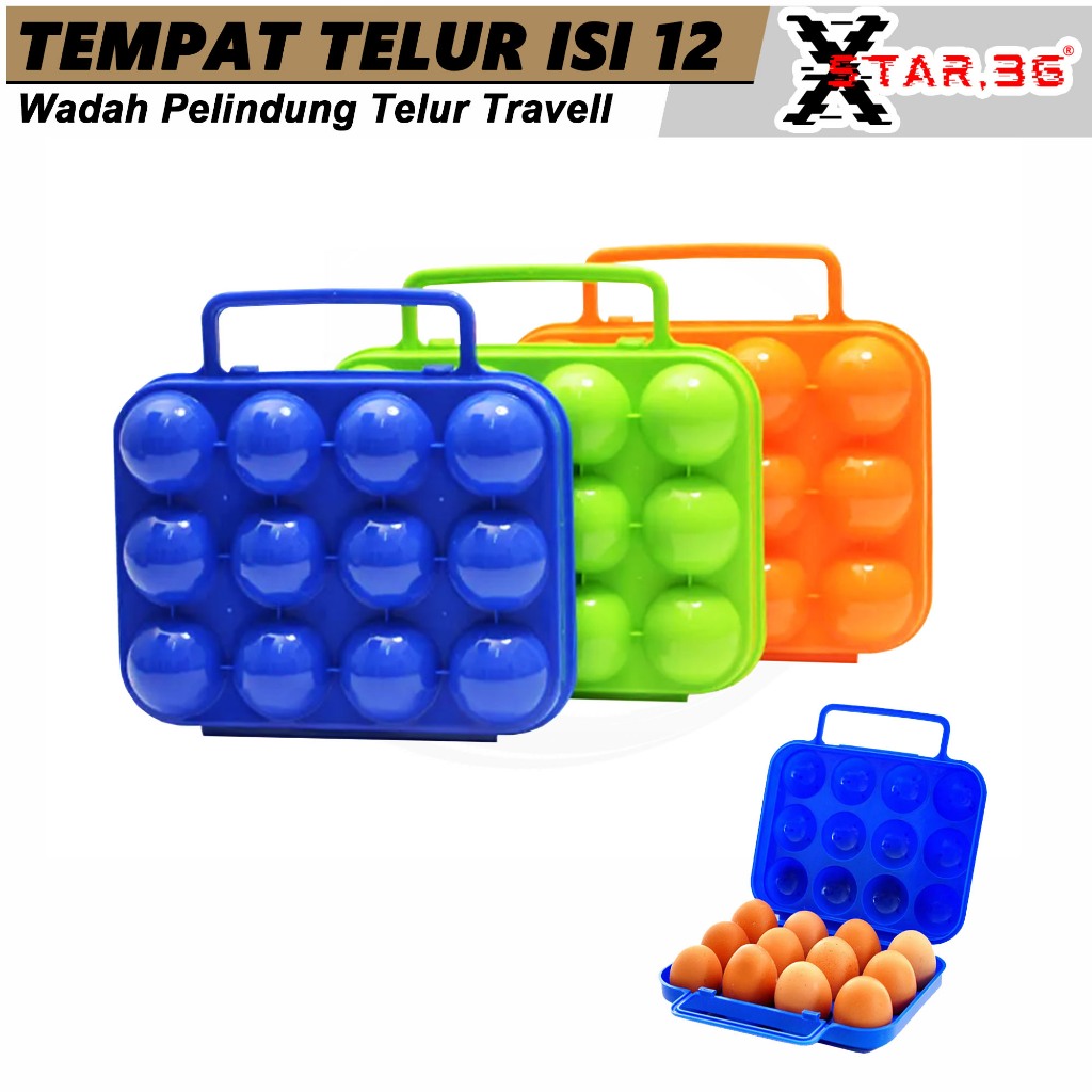Jual tempat telur camping isi 12 trayy egg box outdoor camping ...