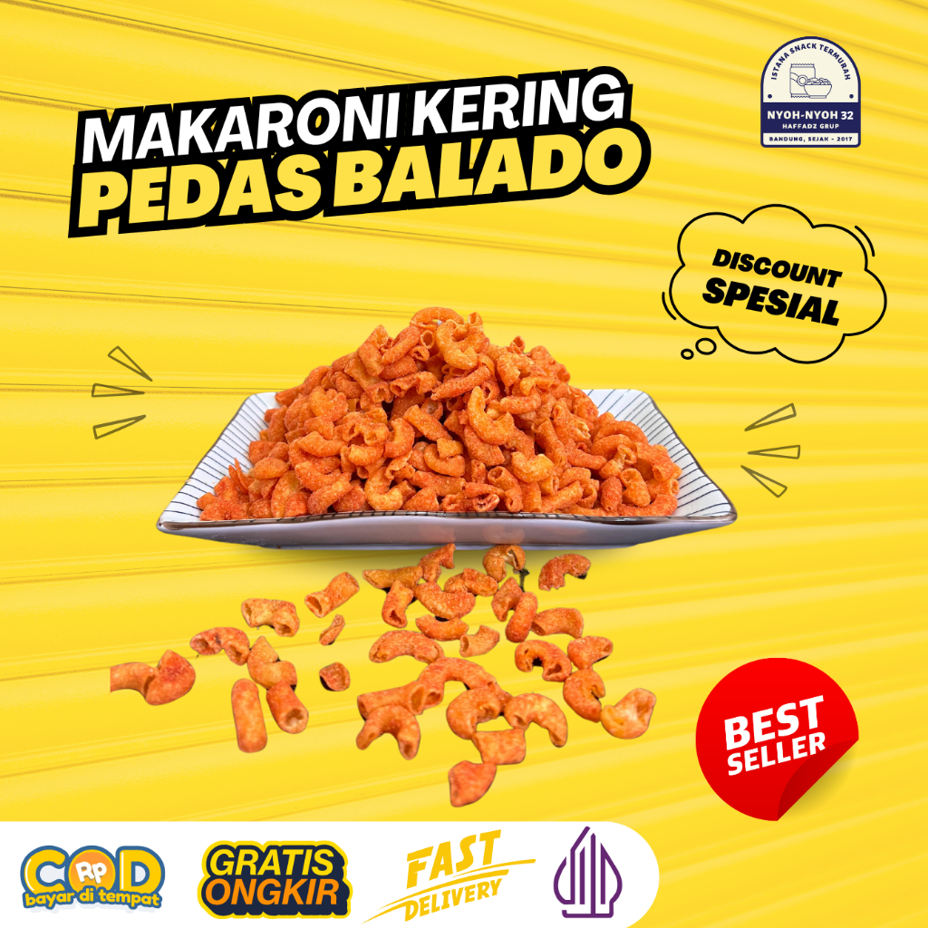 Jual Makaroni Balado - Super Renyah Bikin Nagih 250gr Cemilan Snack ...