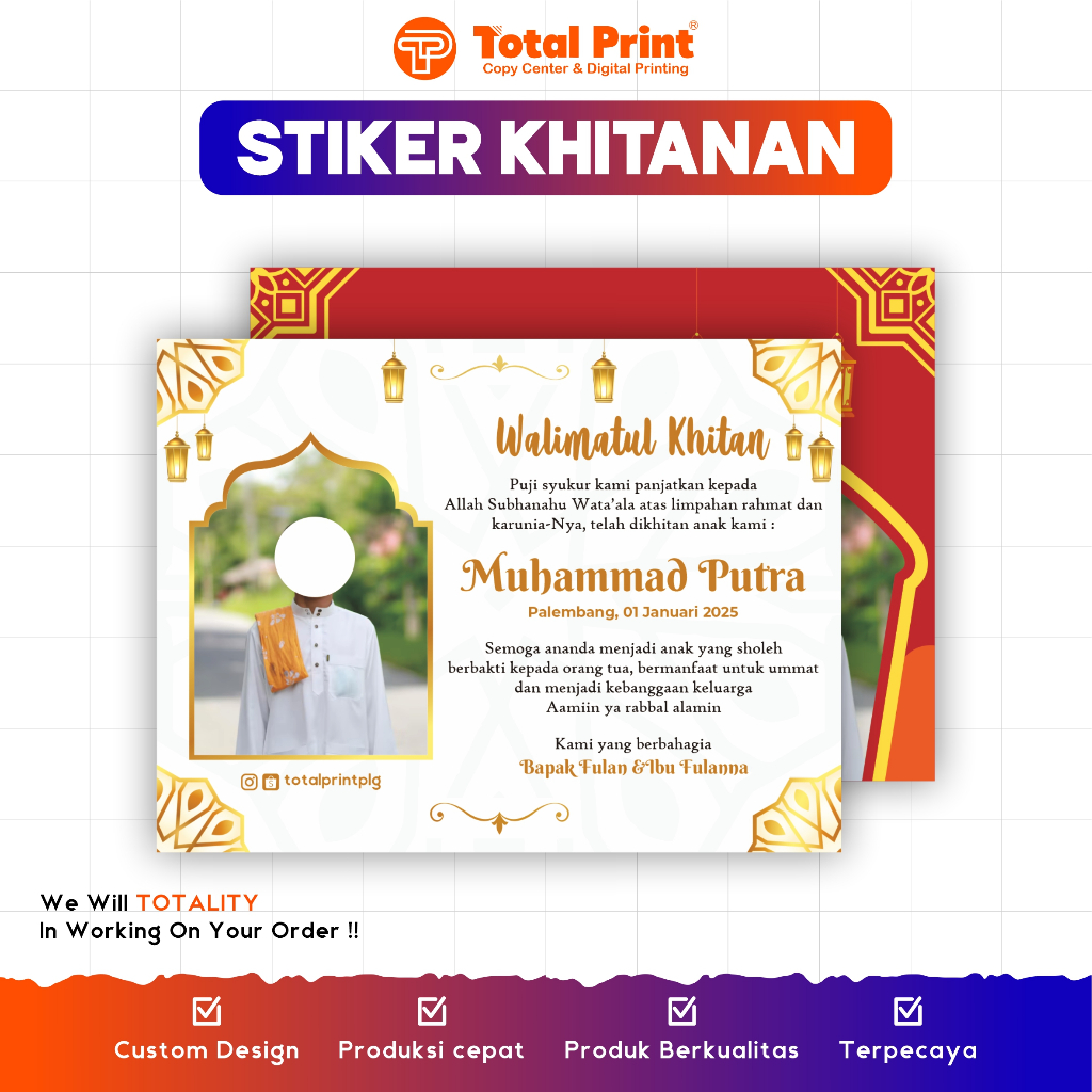 Jual STIKER KHITANAN / STIKER TASYAKURAN KHITANAN / STIKER NASI BOX ...