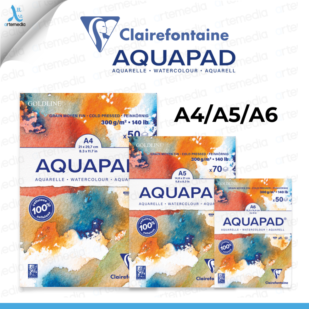 Jual Clairefontaine Goldline Aquapad Watercolour Paper Pad 300gsm A4/A5 ...