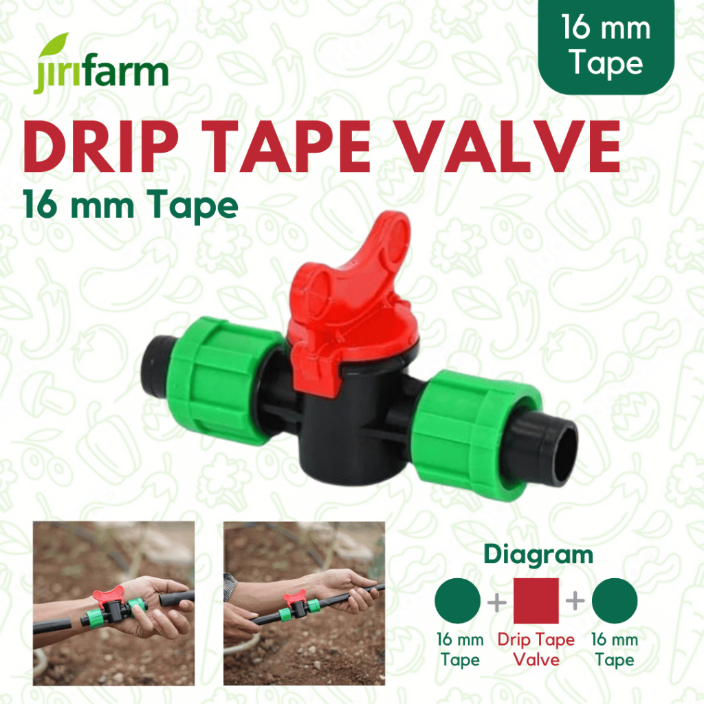 Jual JIRIFARM - Drip Tape Valve 16mm - Stop Keran 16 mm (Lock Nut ...