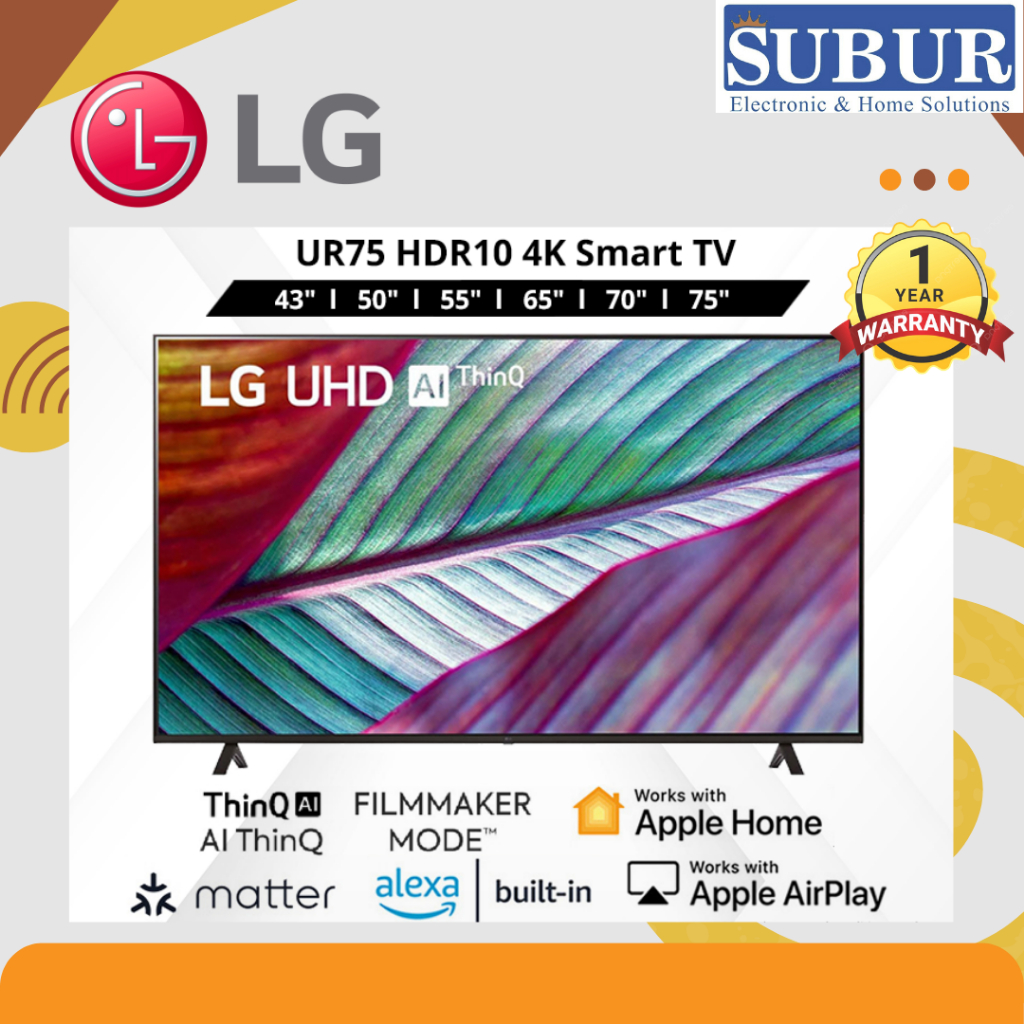 Jual LG SMART TV 43UR7500 UHD 4K AI THINQ 43 INCH - 43UR75 | Shopee ...