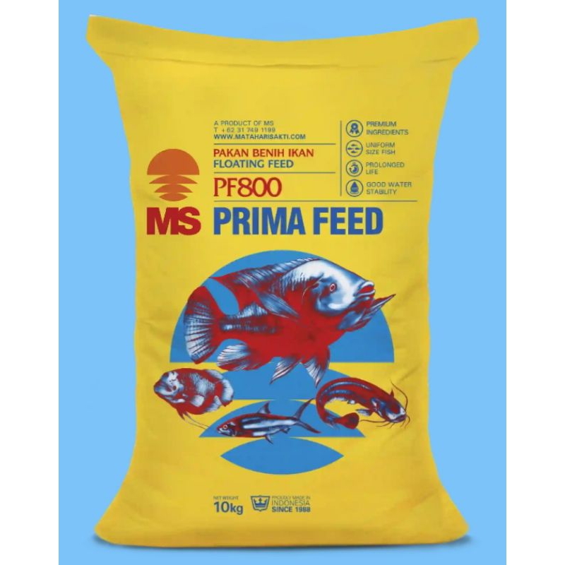 Jual MS Prima Feed PF 800 1kg pelet pakan benih ikan | Shopee Indonesia