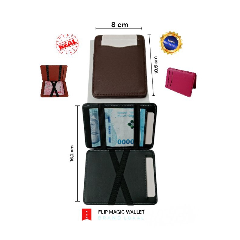 Jual Mdn Flip Magic Wallet Dompet Kartu Dan Uang Lipat Pria Wanita Card ...