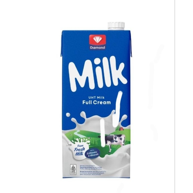 Jual Susu UHT Full Cream Diamond 1lt - 1 Karton | Shopee Indonesia