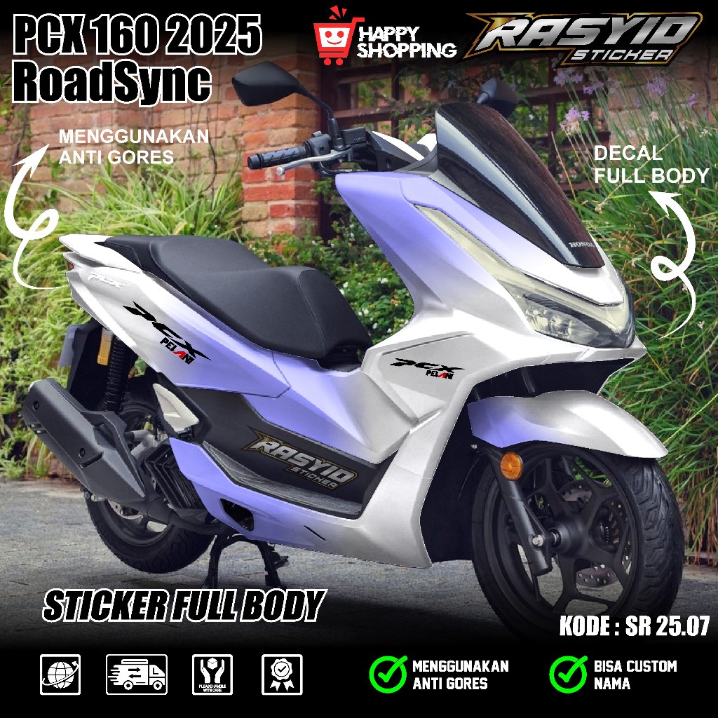 Jual COD Sticker Decal Full Body Honda PCX 160 RoadSync 2025 Decal ...