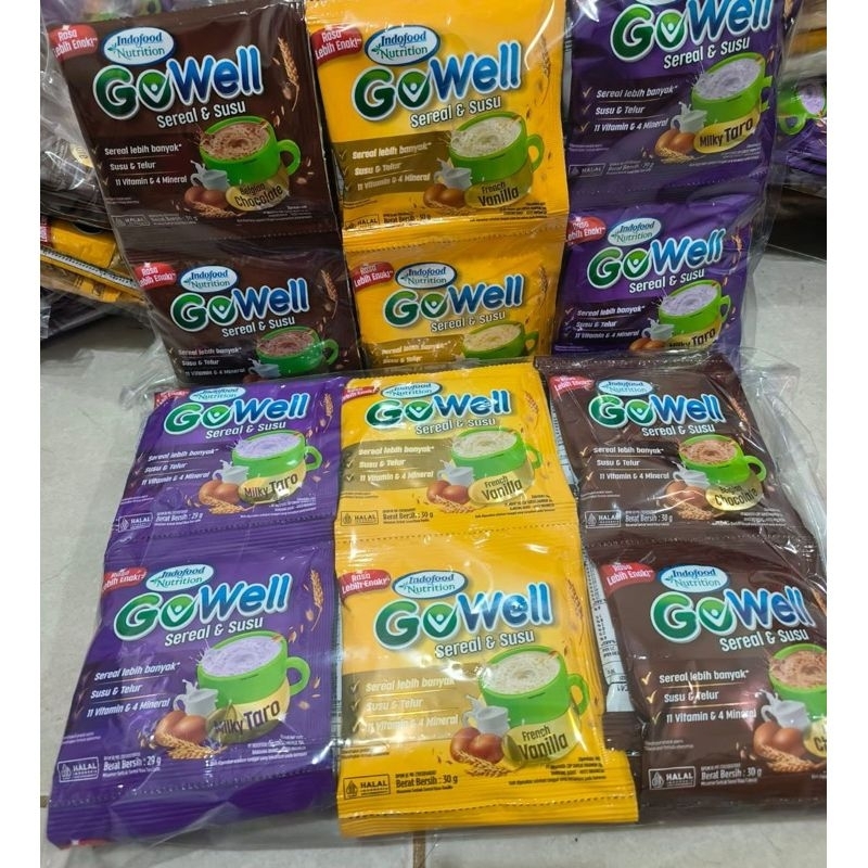 Jual GoWell Minuman Sereal 29gram x 10 sachet | Shopee Indonesia