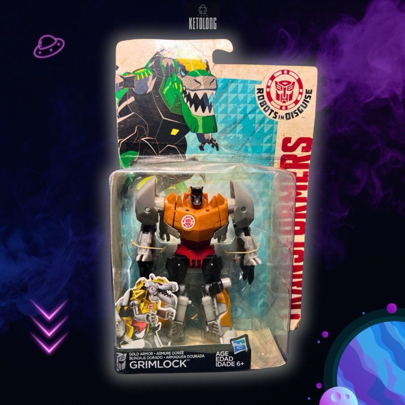 Jual Transformers Warrior Class Gold Armor Autobots GRIMLOCK By Hasbro ...