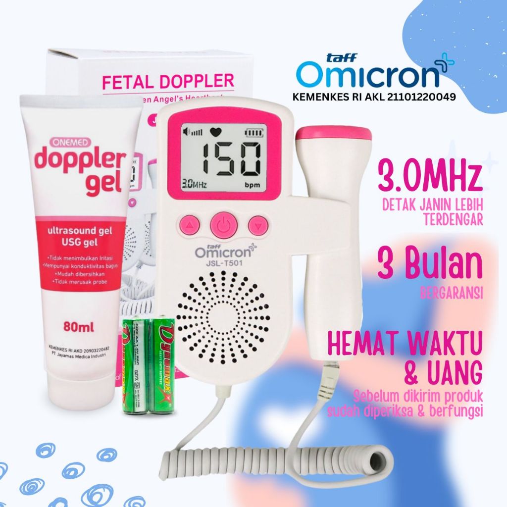 Jual Taff Omicron Fetal Doppler DJJ Alat Deteksi Detak Jantung Janin ...